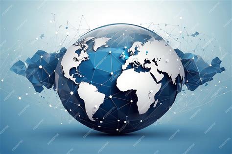 Premium Photo Abstract Network Vector Concept With World Globe Internet And Global Connection