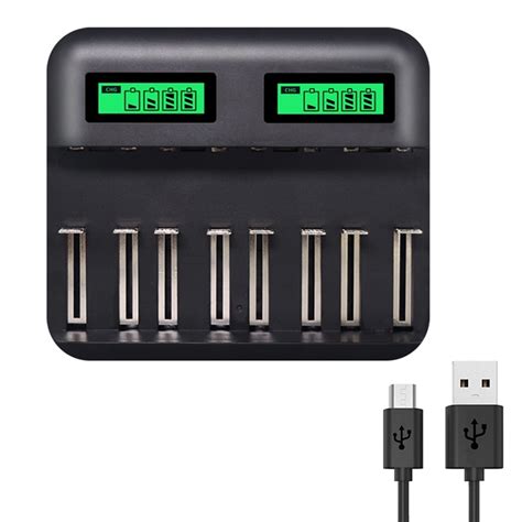 Slots Lcd Display Usb Smart Battery Charger For Grandado