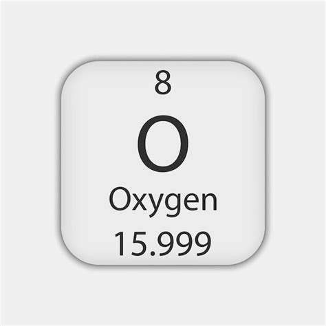 Premium Vector Oxygen Symbol Chemical Element Of The Periodic Table