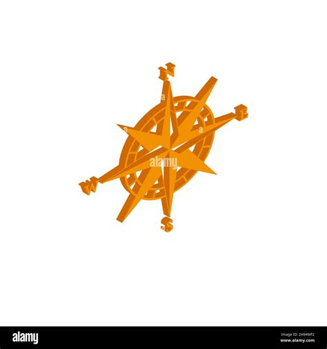 Vector Isometric Compass Icon On A White Background Eps Stock Vector Image And Art Alamy