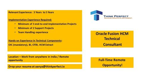 Akanksha A On Linkedin Oracle Opportunity Fusion Workfromhome Otbi Technical Bip Hcm…