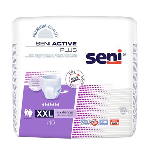 Seni Active Plus Xxl Premium Sauskelnės Kelnaitės 10vnt Gintarinė