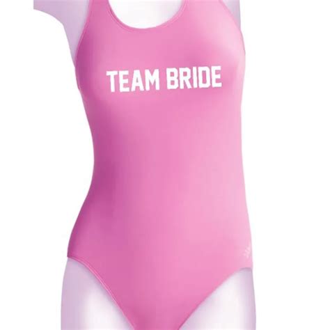 Team Bride Funny Letter 2017 New Sexy One Piece Swimwear Backless High