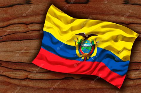 Fondo De La Bandera Nacional De Ecuador Con La Bandera De Ecuador