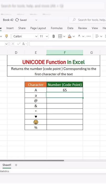 How To Use Unicode Function In Excel Excel Exceltips Exceltricks Shorts Youtube