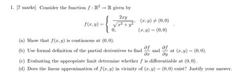 solved consider the function f r 2 r given by f x y