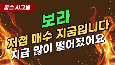 보라 지금 많이 떨어졌습니다 저점매수 지금이 타이밍이에요 보라코인보라코인전망보라코인매수가보라코인보라코인보라코인보라코인전망 Youtube