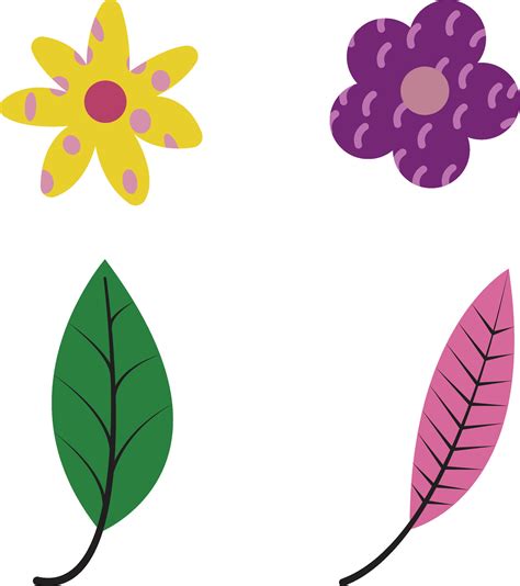 Abstract Leaf Decoration In Geometric Shape Vector Illustration Vector Art At Vecteezy