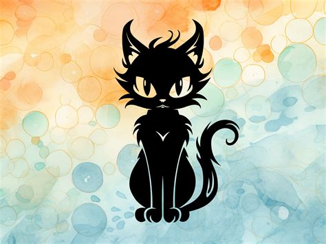 Black Cat Silhouette Graphic Design Graphic By Magicalbluestudios