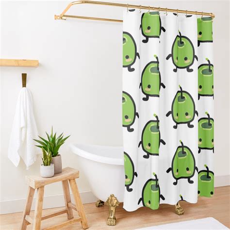Green Junimos Stardew Valley Shower Curtain Stardew Valley Store