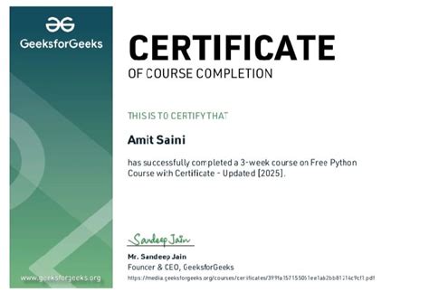 Python Geeksforgeeks Certification Learning Programming Coding