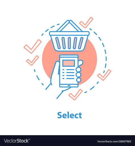 select items concept icon royalty free vector image