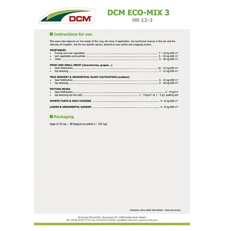 Dcm Ecor 3 Npk 12 0 3