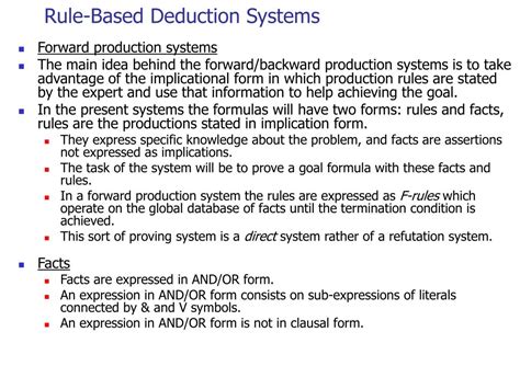 Ppt Rule Based Deduction Systems Powerpoint Presentation Free Download Id 1363867
