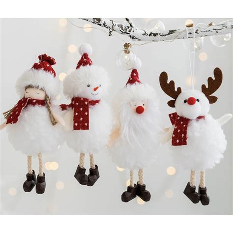 Комплект от 4 коледни украси за елха с кукички 16 х 7 см Emag Bg