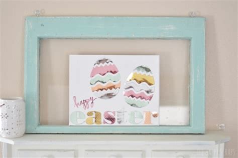 Foiled Happy Easter Canvas The Happy Scraps