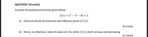 solved consider the polynomial function given below