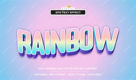 Premium Vector Vibrant Rainbow Text Effect With Colorful Gradient Typography For Eyecatching
