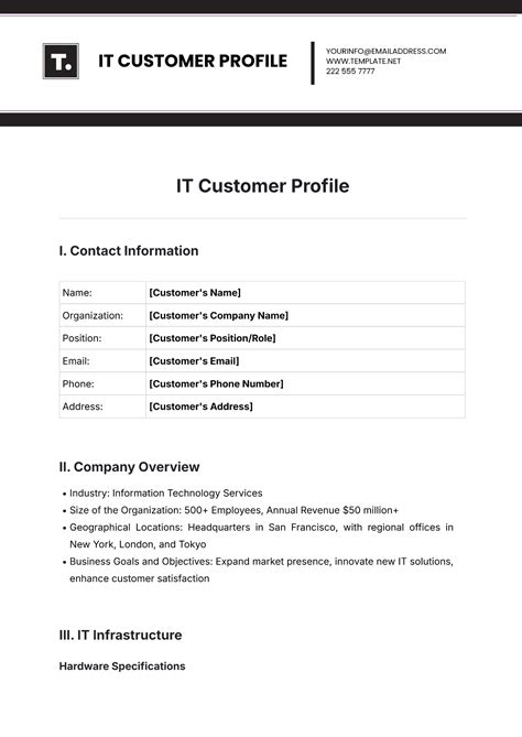 Free Customer Profile Templates To Edit Online And Print