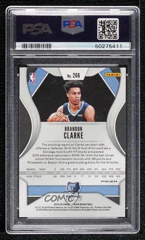 Psadna 2019 20 Panini Prizm Red White And Blue Brandon Clarke 266