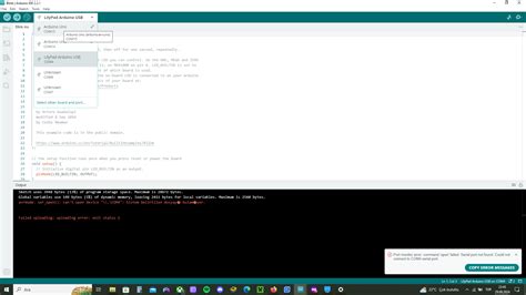 Lillypad Exit Status Error Uploading Arduino Forum