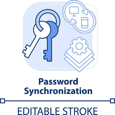 Password Synchronization Light Blue Concept Icon Management Abstract
