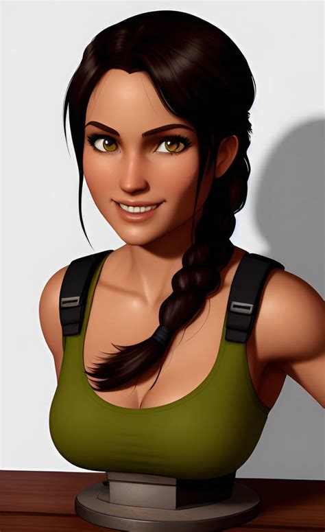Ai Lara Croft As A Bust By Artdarkstar On Deviantart