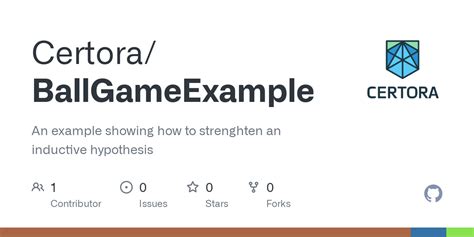 Github Certoraballgameexample An Example Showing How To Strenghten An Inductive Hypothesis