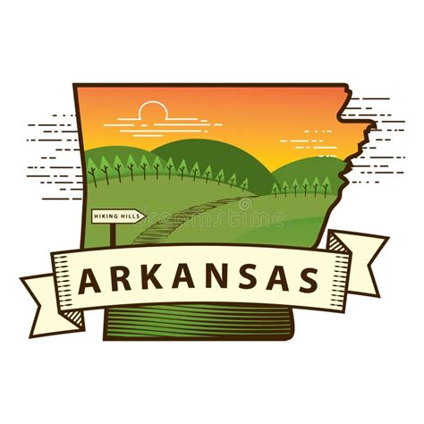 Arkansas State Map Vector Illustration Decorative Design Stock Vector Illustration Of States