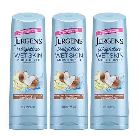 Jergens Wet Skin Body Moisturizer 10 Fl Oz Coconut Oil 3pk
