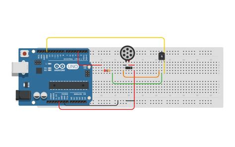 circuit design arduíno motor dc tinkercad