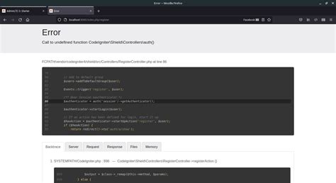 Error After Register · Issue 292 · Codeigniter4shield · Github