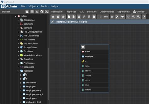 使用 Pgadmin 中的 Erd 特征进行数据建模 墨天轮