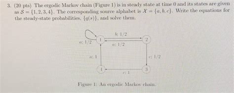 3 20 Pts The Ergodic Markov Chain Figure 1 Is In