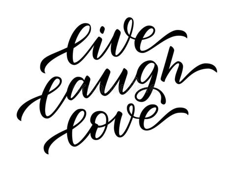 Live Laugh Love Motivation Quote Calligraphy Text Live Laugh Love Home Decor Vector