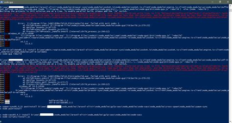 Nodejs Laravel Elixir Always Error When Install And Gulp Error Stack Overflow