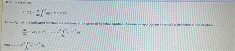 Solved Use The EquationF X Ddxaxg T Dt G X To Verify That Chegg Com