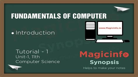 Fundamentals Of Computer Introduction Tutorial 1 Unit 1 11th