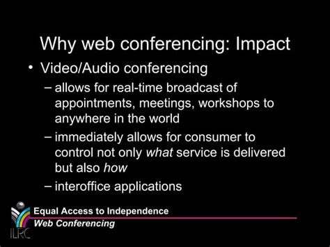 Web Conferencingppt Web Conferencing Computer Software And