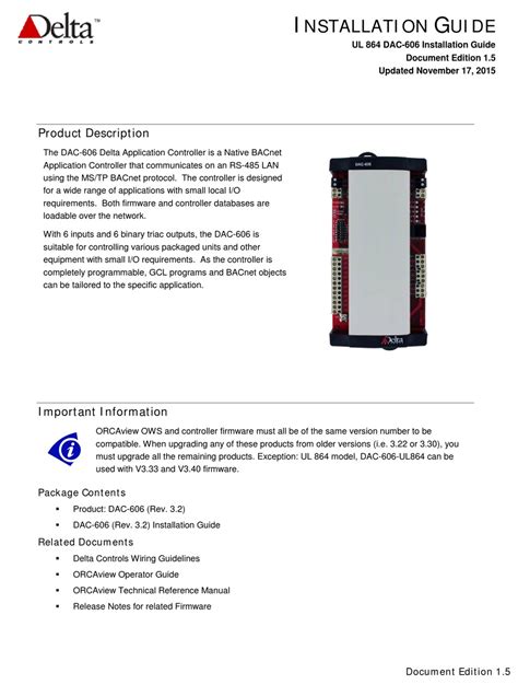 DELTA DAC 606 INSTALLATION MANUAL Pdf Download ManualsLib
