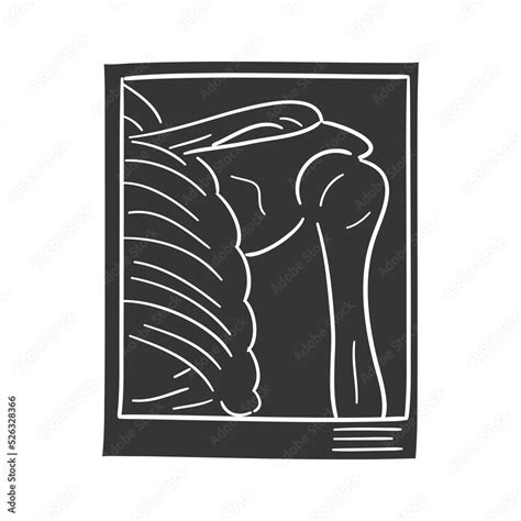 X Ray Icon Silhouette Illustration Bone Vector Graphic Pictogram