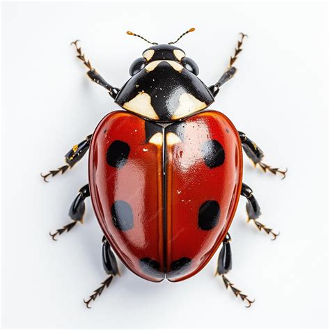 Premium Ai Image A Ladybug On White Background