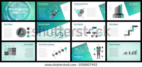 비즈니스 프레젠테이션 템플릿입니다회사 프레젠테이션 슬라이드 회사 스톡 벡터로열티 프리 1008807442