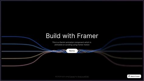 Framer City Gemini Animation Component Arun Raj 1 Framer Resource Site 600 Components To