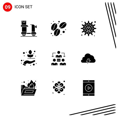 User Interface Pack Of 9 Basic Solid Glyphs Of Office Connection Development Tool Biology Nature