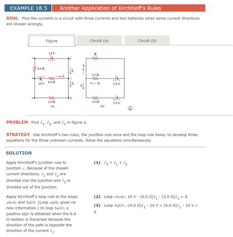 solved another application of kirchhoff s rules goal find