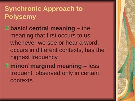1 Semantic Change Types Of Semantic Changes