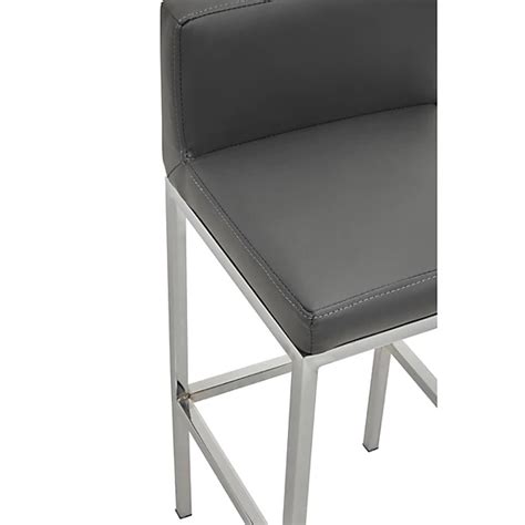 Interiors By Premier Dark Grey And Chrome Finish Bar Chair Glam Touch
