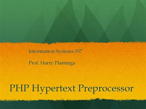 Php Hypertext Preprocessor Ppt Download