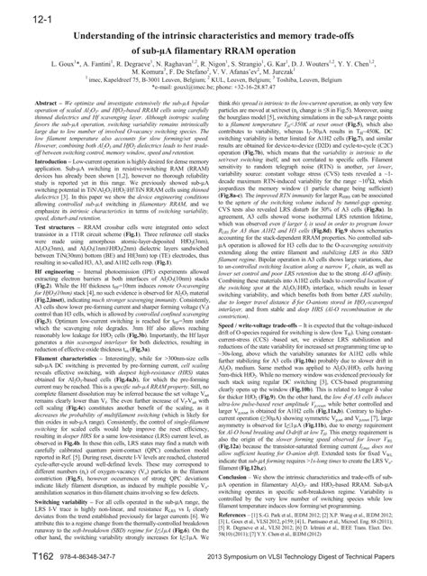 Pdf Understanding Of The Intrinsic Characteristics And Memory Trade Offs Of Sub Mua